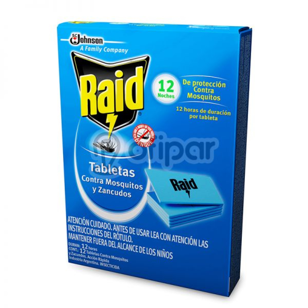 Insecticida Raid Repuesto Tableta 12 Horas De Duración Por Tableta ...
